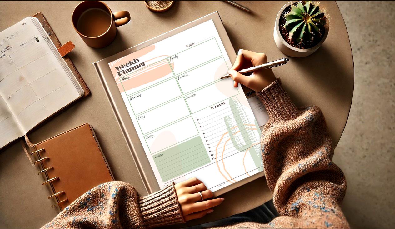 Digital Printable Planner, Minimalist Weekly Planner, Digital Planner ...