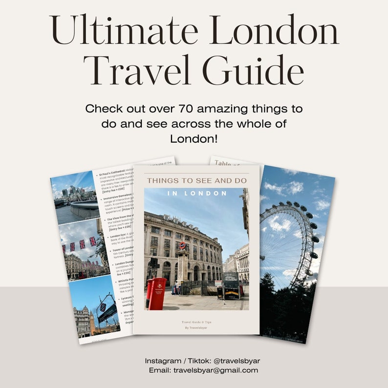 Ultimate London Travel Guide - Etsy