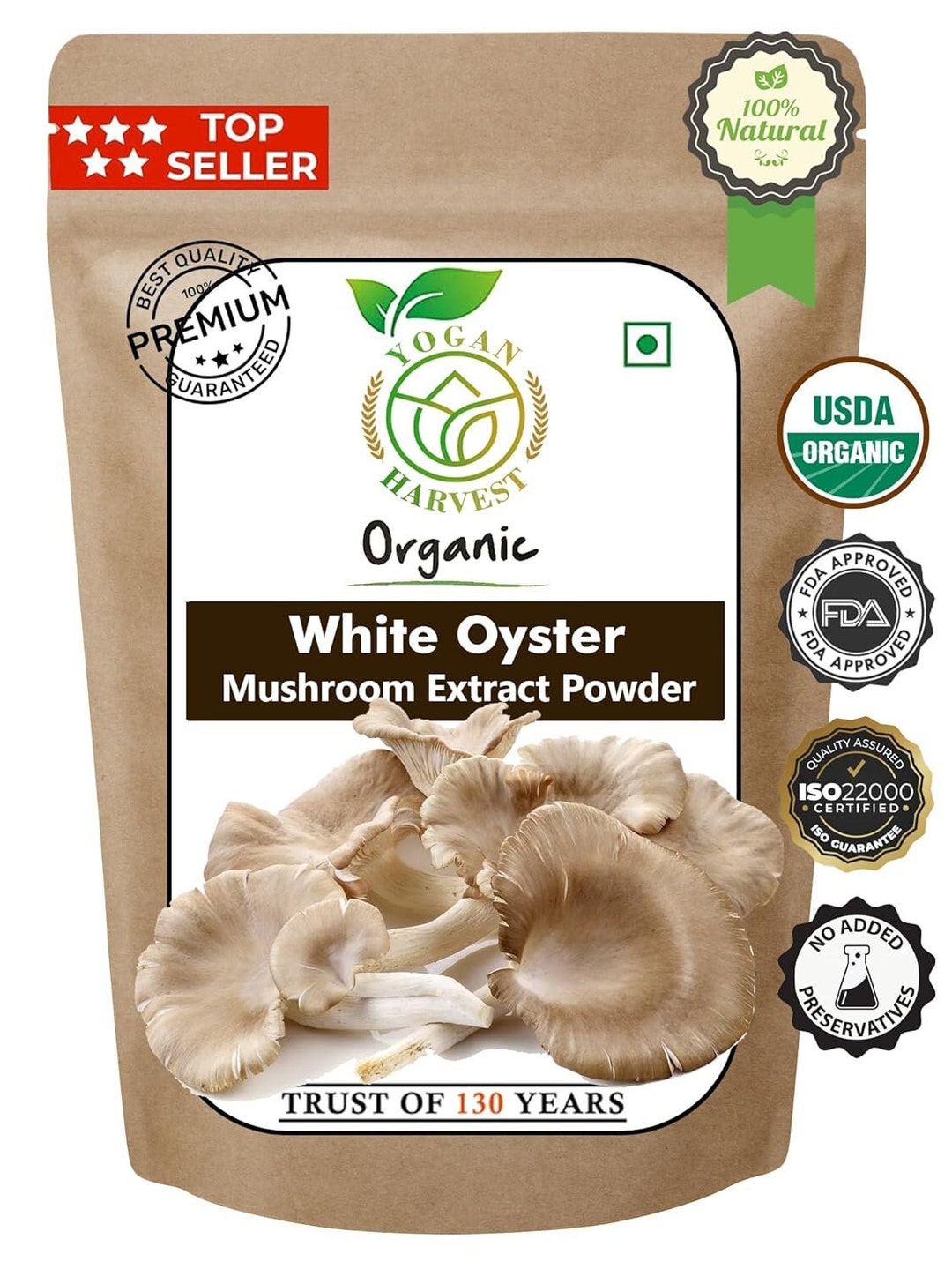 USDA Organic Oyster Mushroom Extract Powde (100 Gm |supports Immunity ...