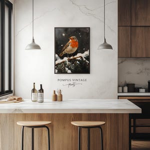 Rustic Winterland Robin's Nest Print - Etsy