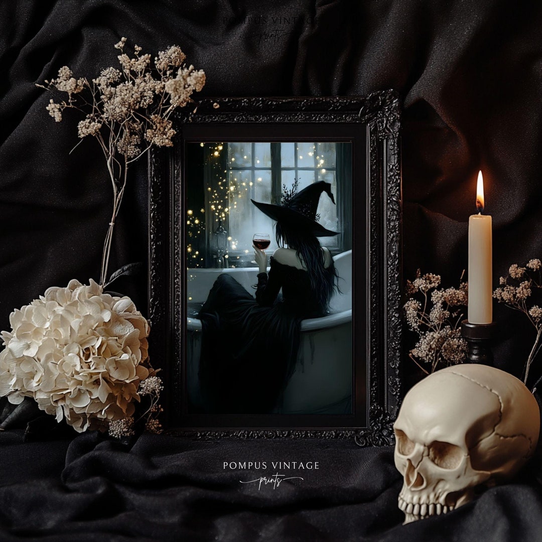 Witching Hour Bath Repose - Darkly Luxurious Halloween Wall Decor ...