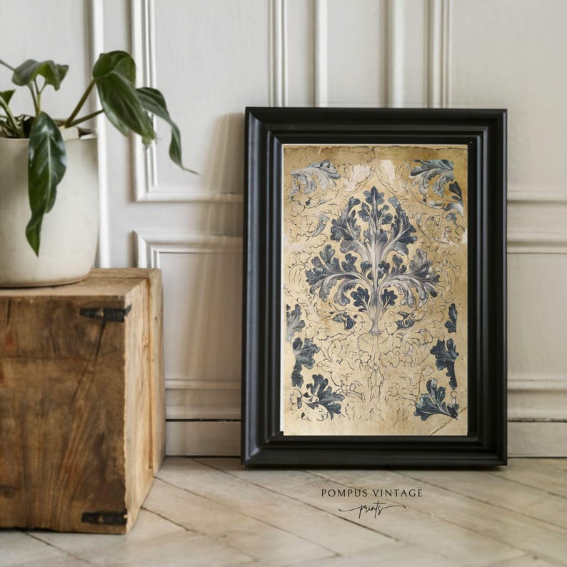 Set of 2 Vintage Botanical Sketch Art Prints | Antique Floral Sketches ...