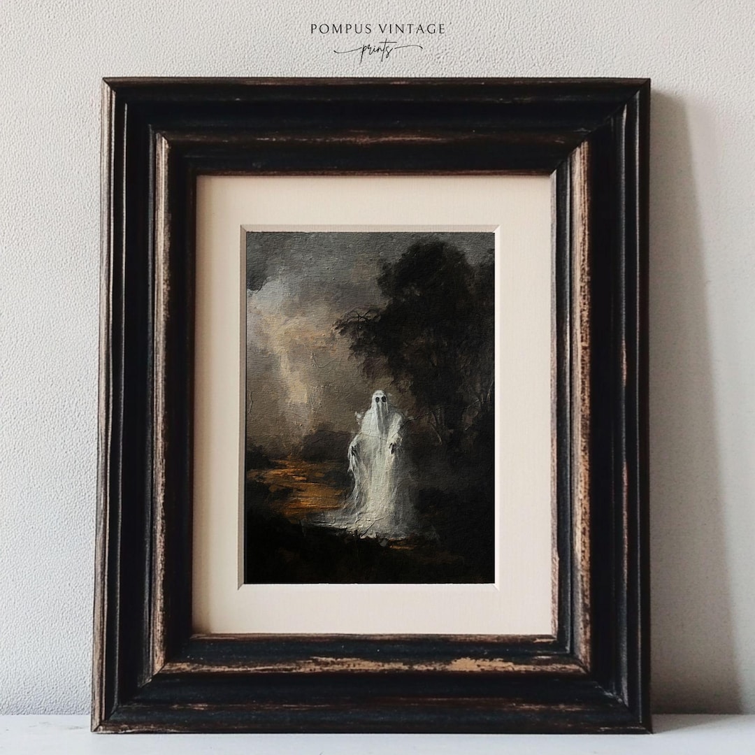 Dark Academia Geist Kunstdruck, Gothic Ölgemälde, Vintage ...