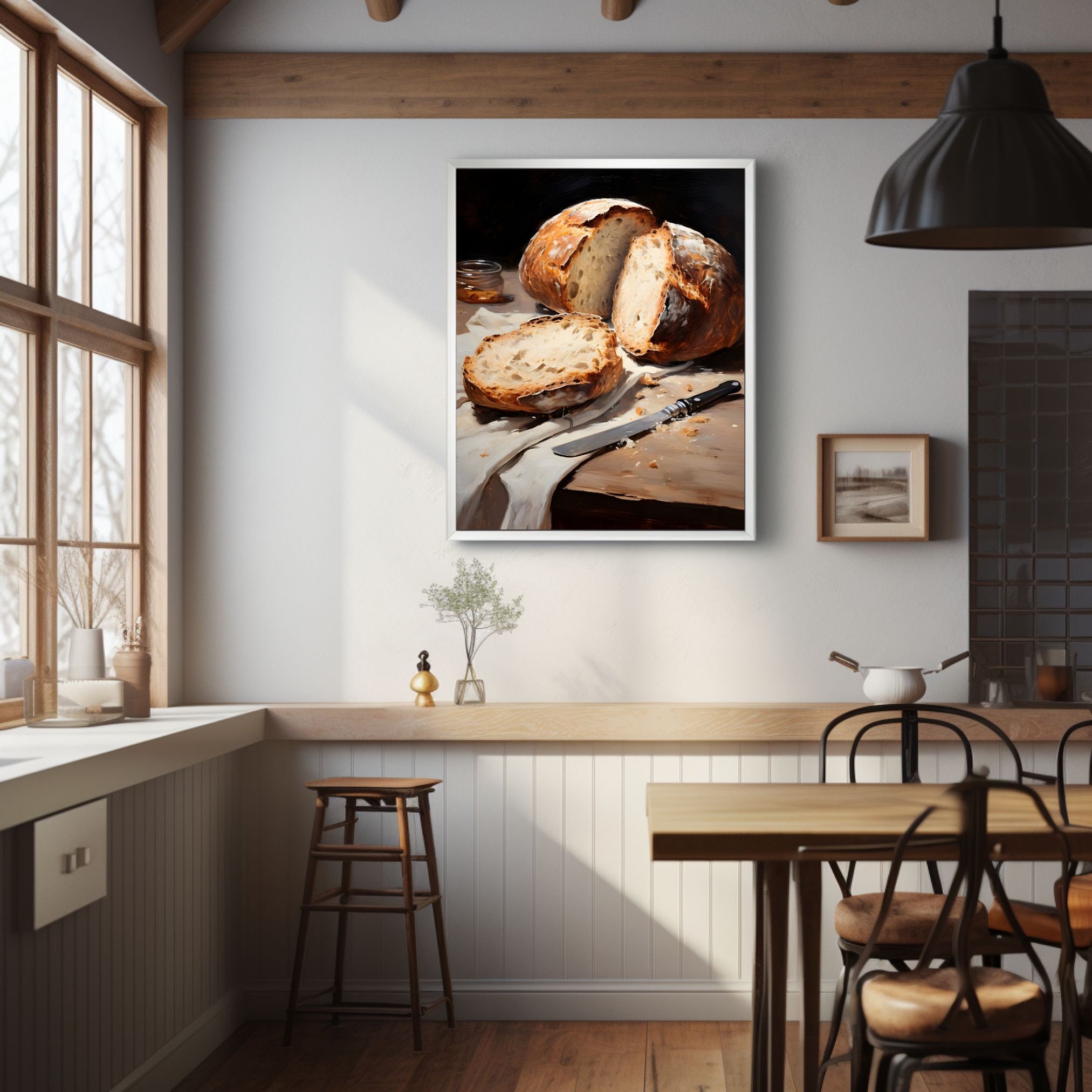 Vintage Kitchen Still Life Art Print Bread Artwork Kitchen Still Life ...