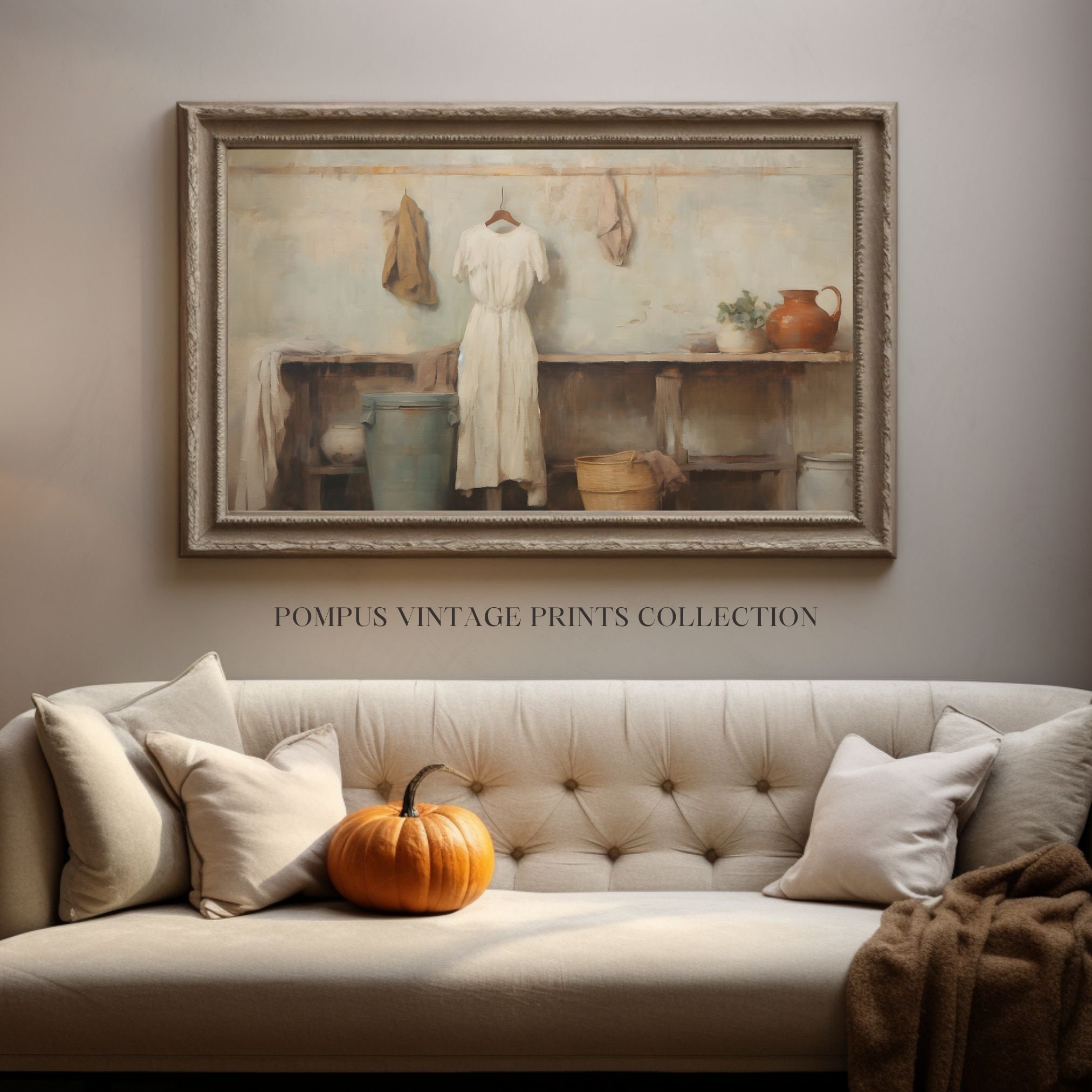 Vintage Laundry Art Print Laundry Oil Painting Print Laundry Art ...