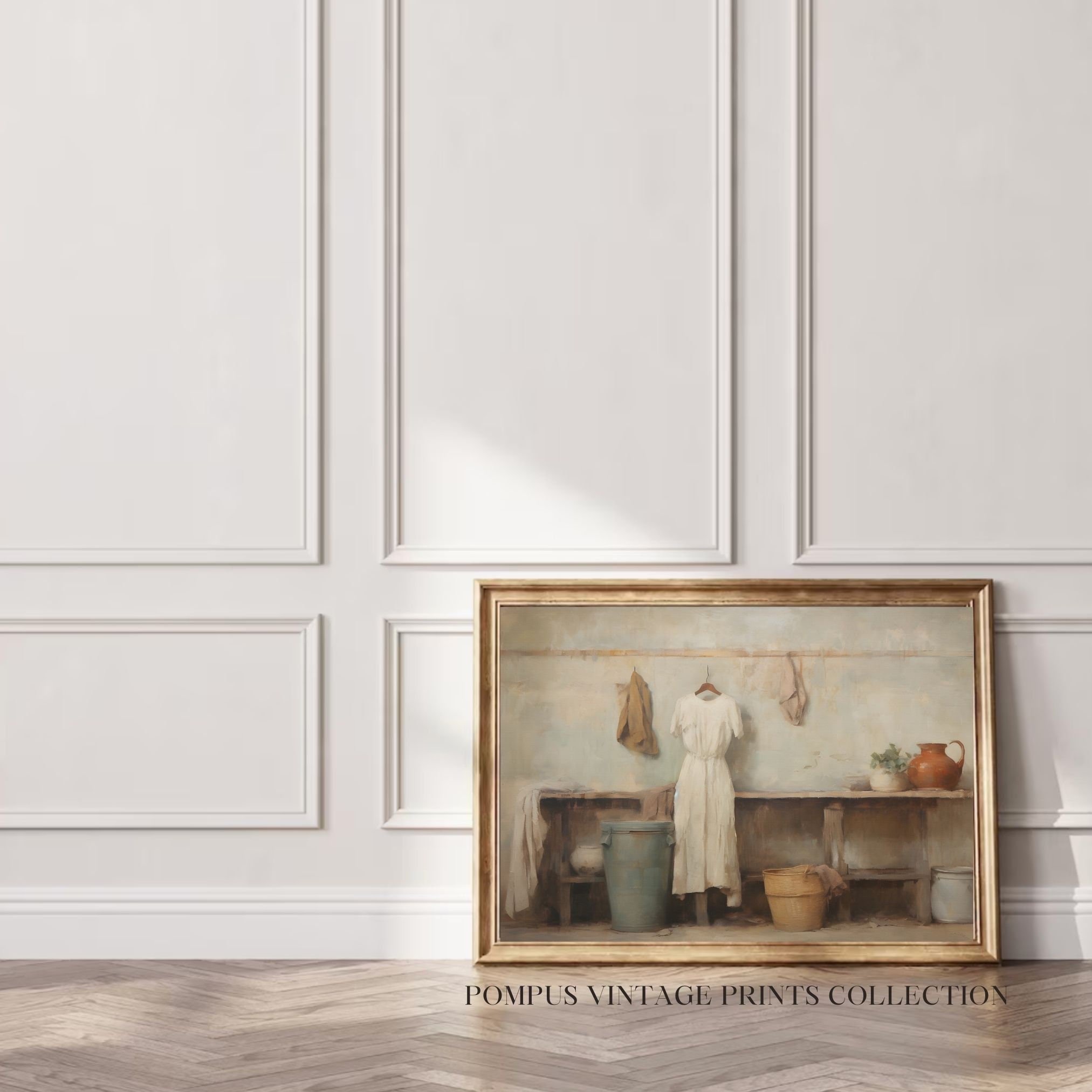 Vintage Laundry Art Print Laundry Oil Painting Print Laundry Art ...