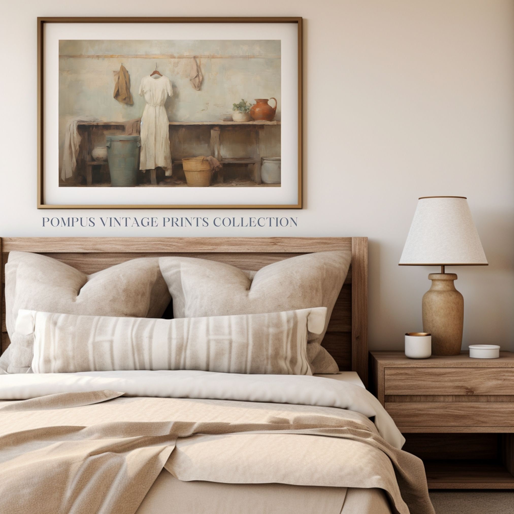 Vintage Laundry Art Print Laundry Oil Painting Print Laundry Art ...