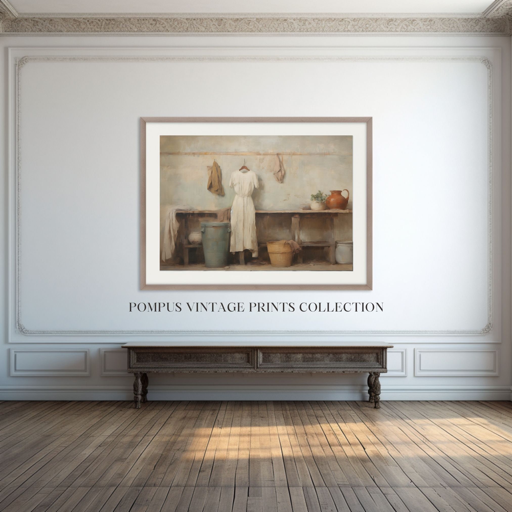 Vintage Laundry Art Print Laundry Oil Painting Print Laundry Art ...