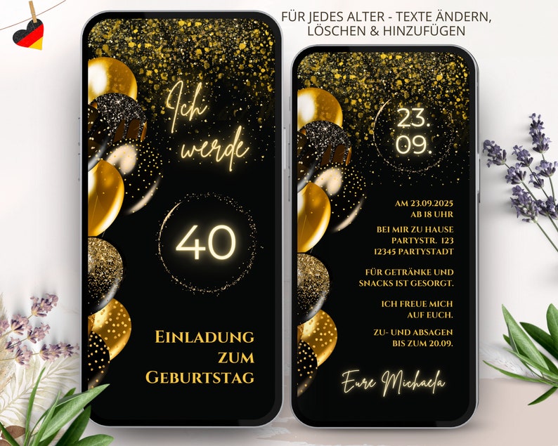 Ich Werde 40 Einladung