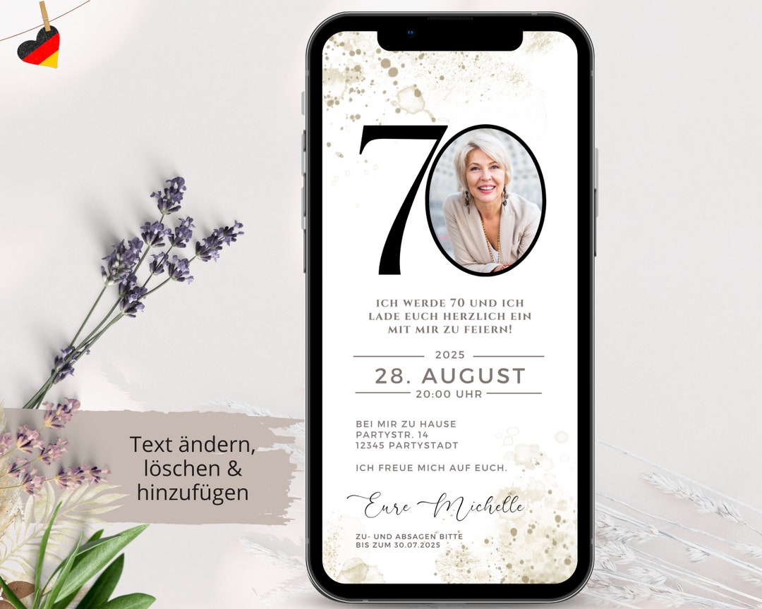 Geburtstagseinladung Text 70 Geburtstag Geschenke Für Frauen