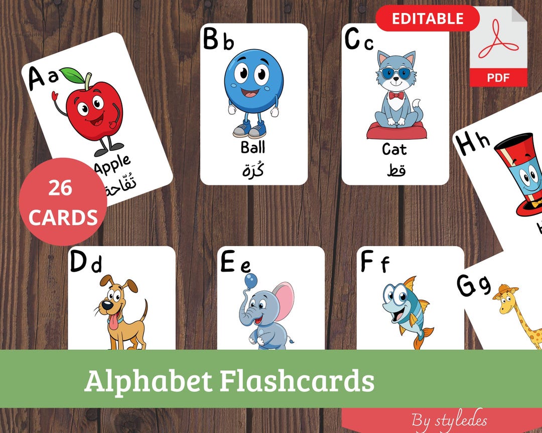 Abc Alphabet Alphabet Flashcards A-Z Funny Alphabet Flashcards A-Z for ...