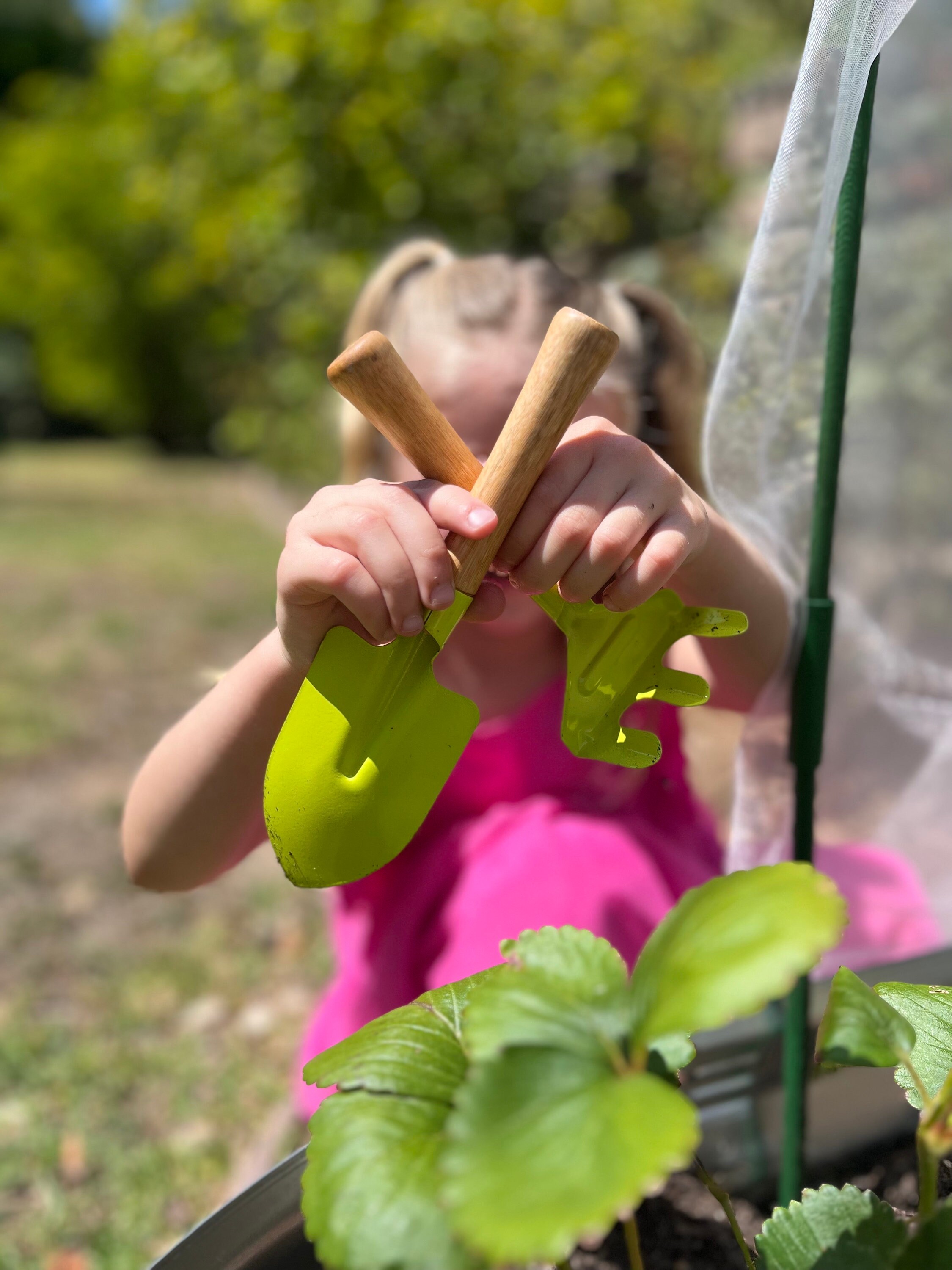 Kids Gardening Set W/ 2 Garden Tools, Watering Can, 3 Different Seeds ...