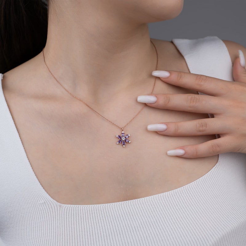 Flower Necklace - Etsy