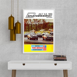 1969 Donnybrooke Trans Am Race Poster, Autumn Home Decor, A4 A3 A2 A1 ...