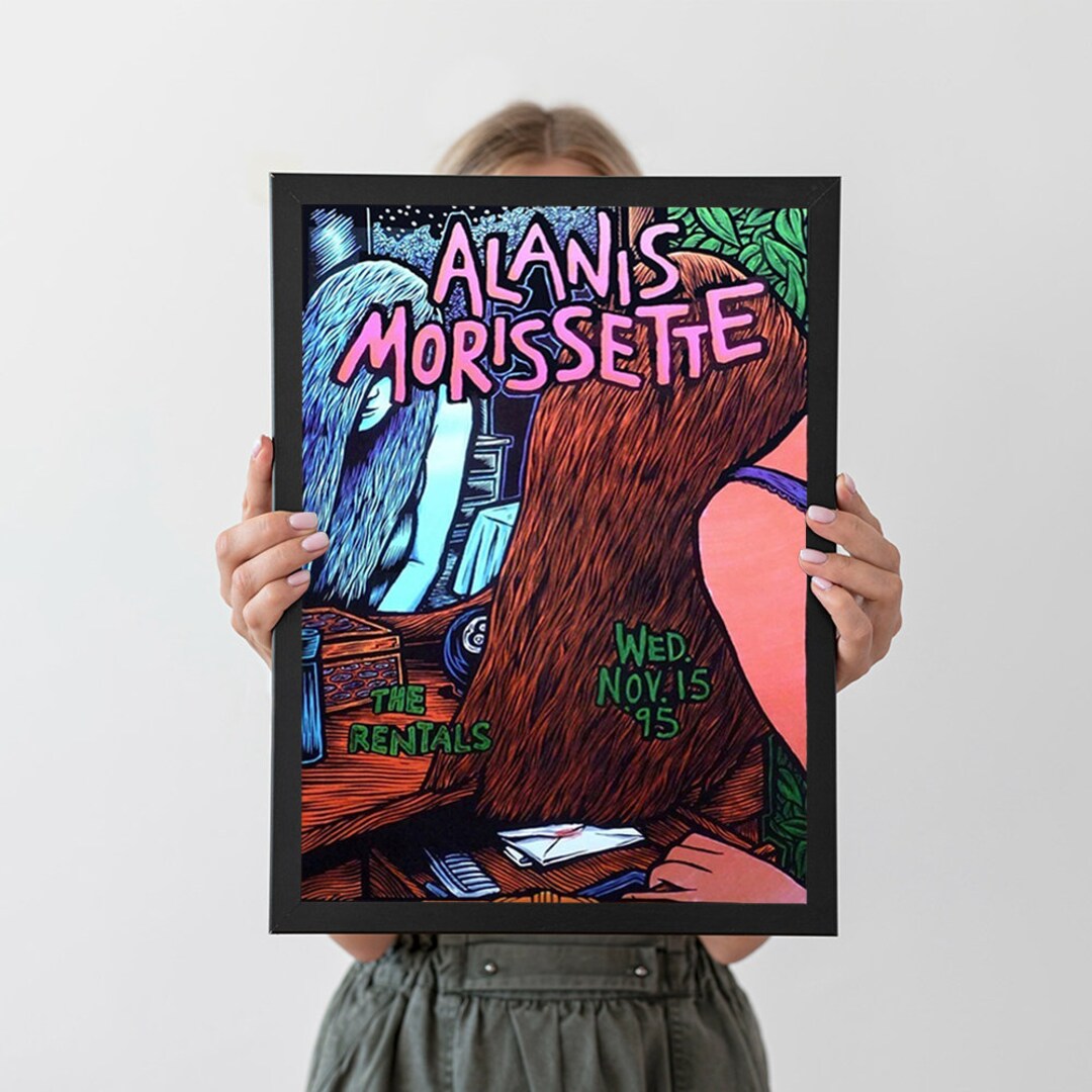Alanis Morissette 1995 Concert Poster, Vintage Music Posters, Autumn ...