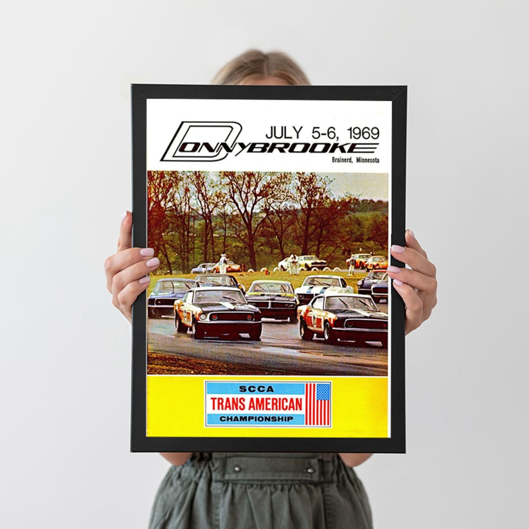 1969 Donnybrooke Trans Am Race Poster, Autumn Home Decor, A4 A3 A2 A1 ...
