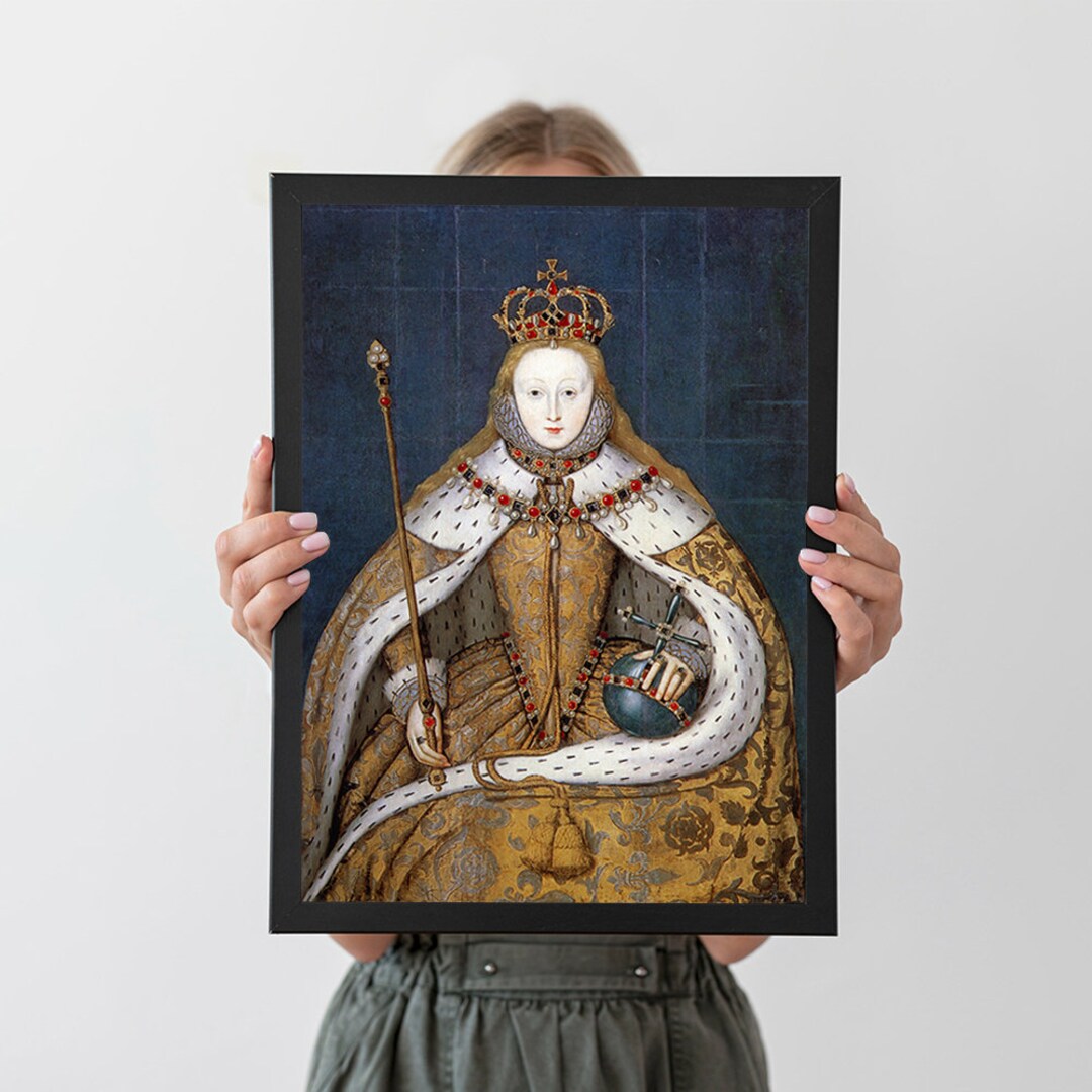Elizabeth I in Coronation Robe 1610 Poster, Home Decor, A4 A3 A2 A1 ...