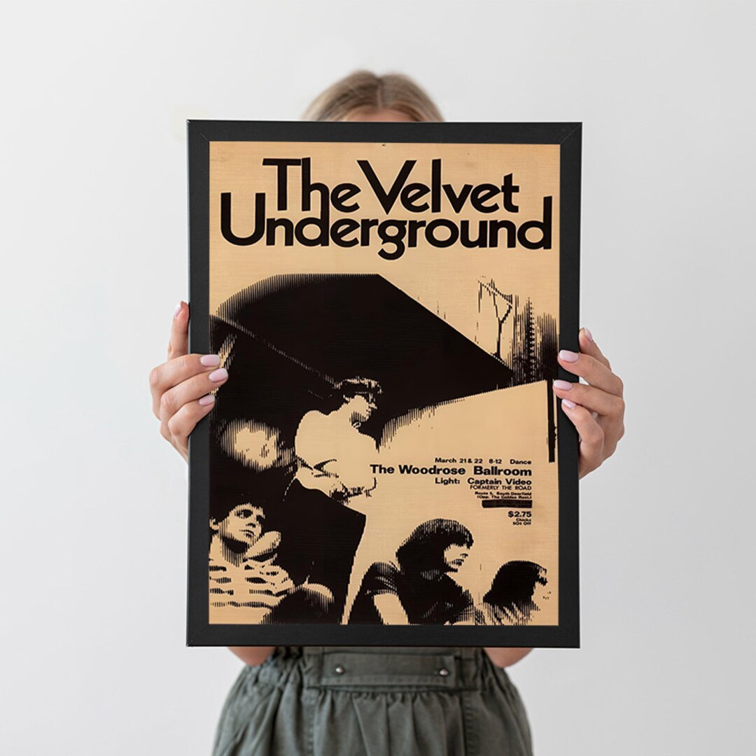 The Velvet Underground Concert Poster, Vintage Rock Music Poster, Decor ...