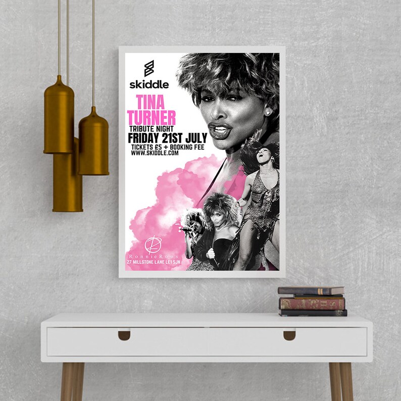Tina Turner Tribute Night Music Poster, Music Vintage Posters, Autumn ...