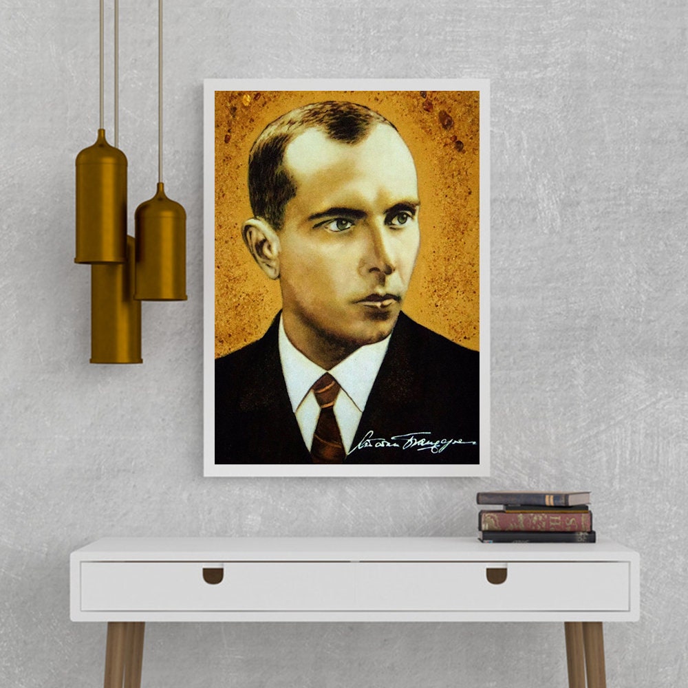 Hero of Ukraine STEPAN BANDERA War Ukraine 2022 Poster Autumn - Etsy
