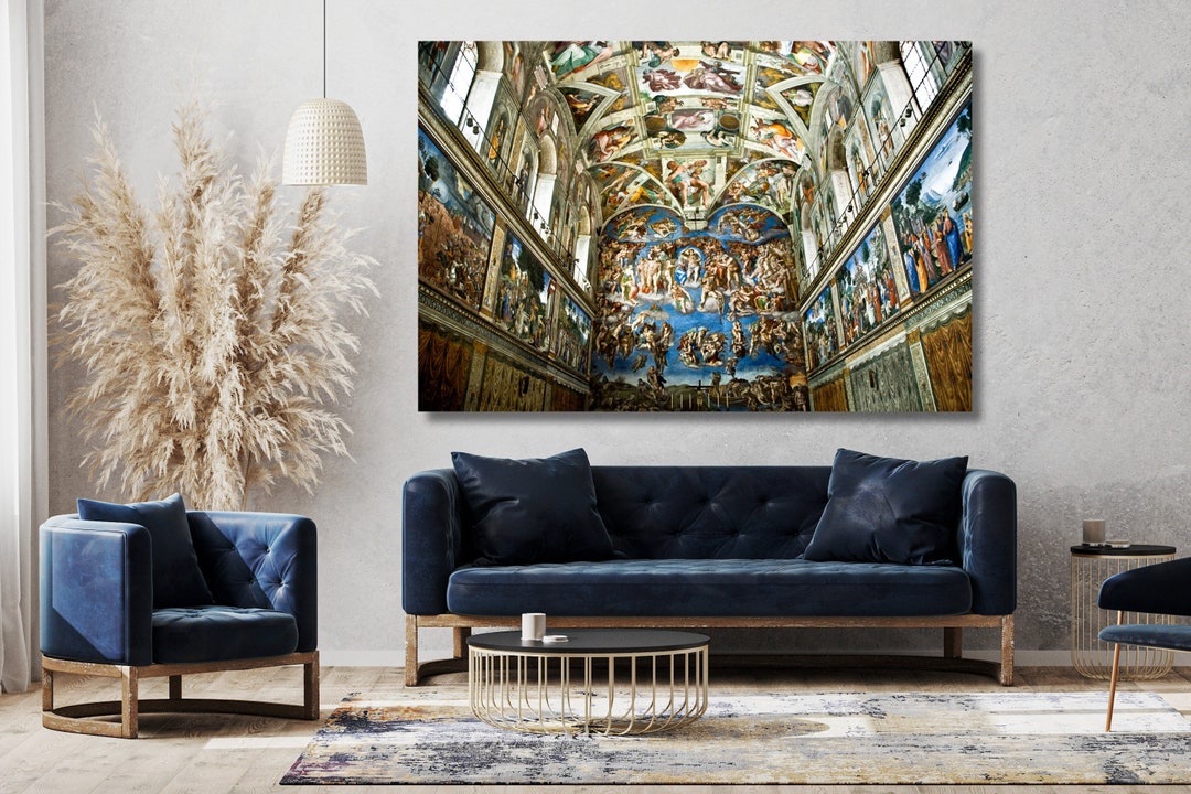 Sistine Chapel Ceiling Print: Michelangelo High Renaissance Art - Etsy ...