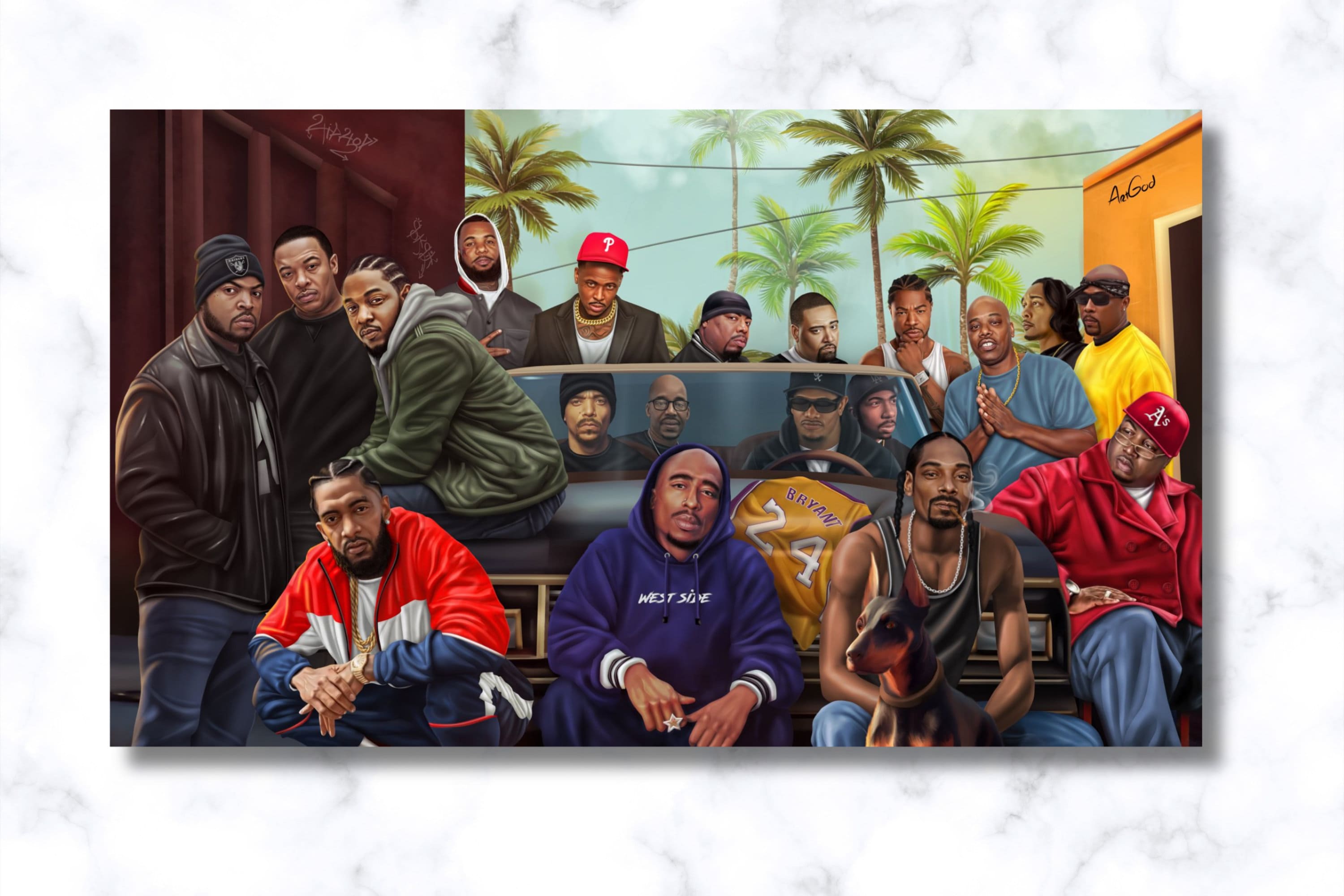 Hip Hop Best Rappers Poster, All Time Rappers Canvas Wall Art, Rap ...
