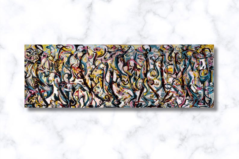 Jackson Pollock Mural: Surrealist Abstract Canvas Art - Etsy