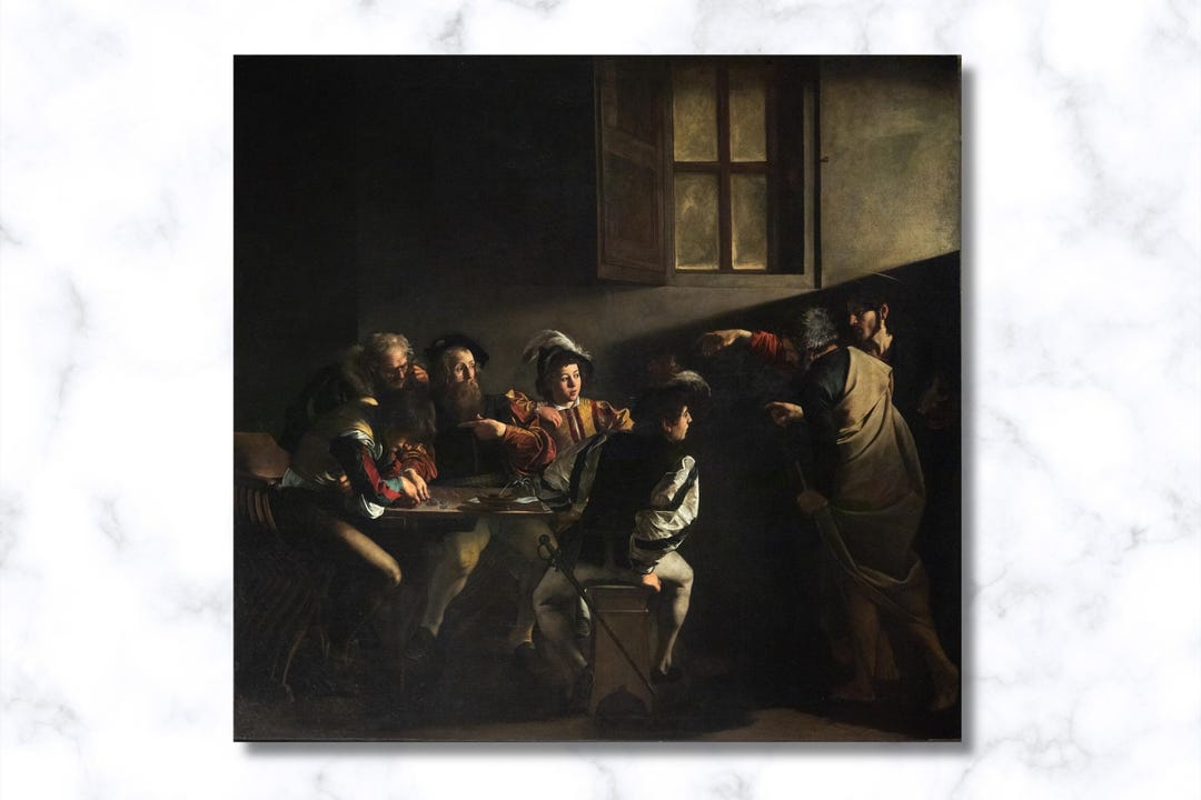 The Calling of Saint Matthew Canvas Print – Caravaggio Baroque ...