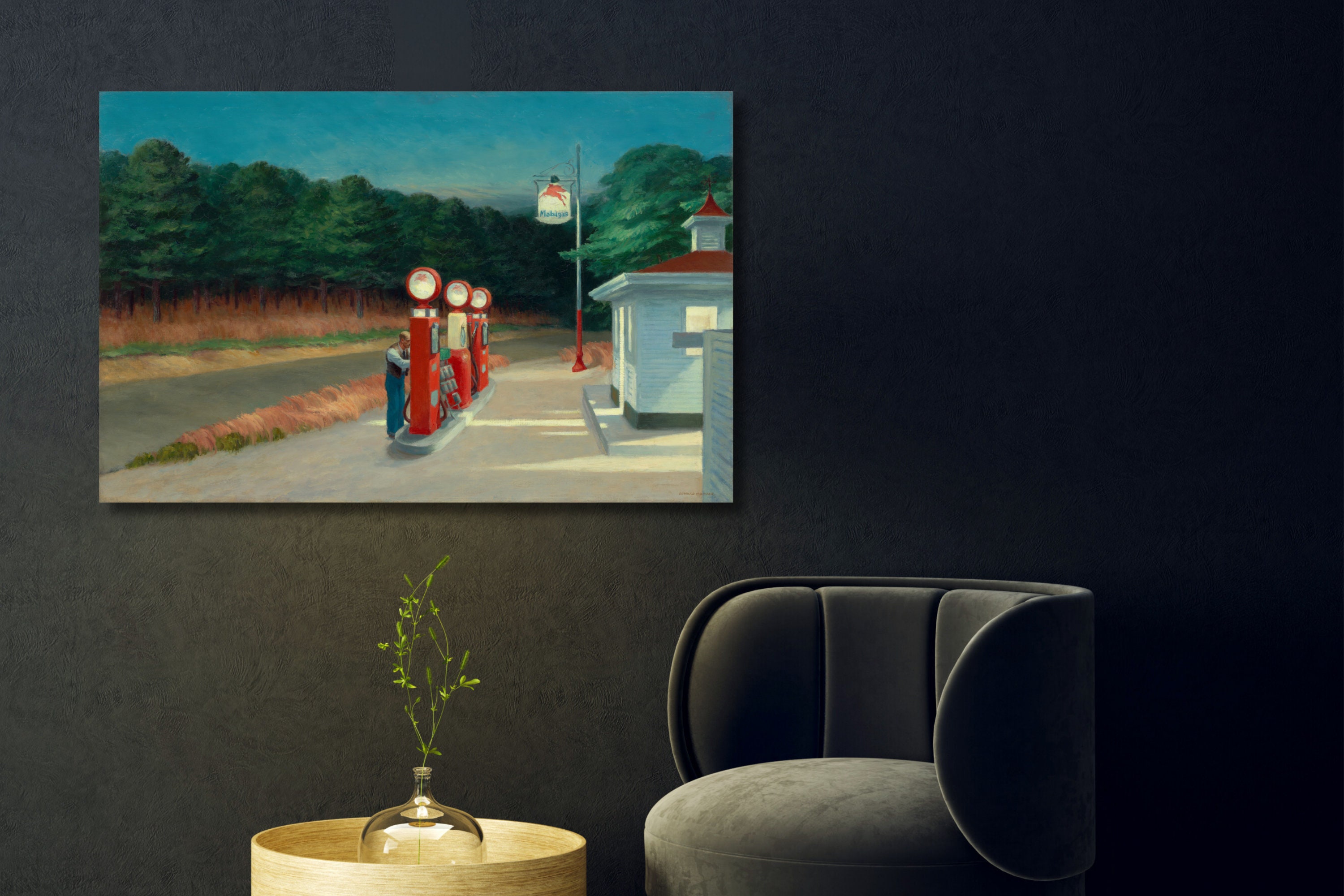 Gas by Edward Hopper, Printable Wall Art Decor, Classic Fine Art Poster ...
