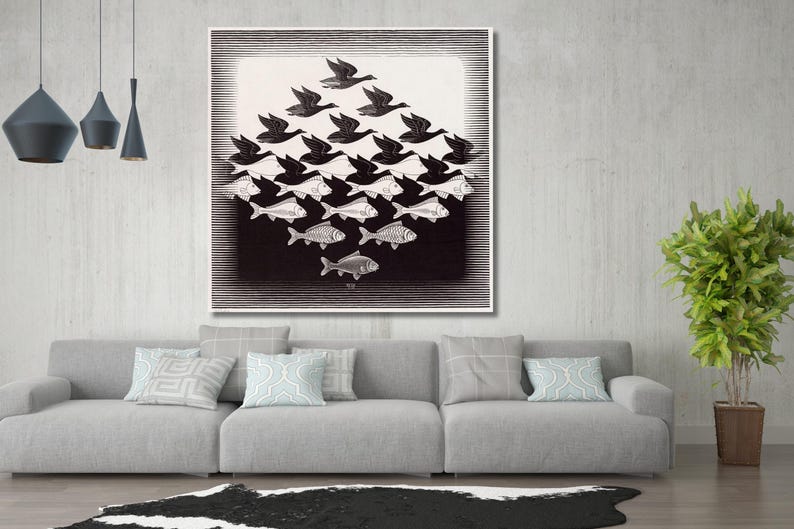Sky and Water by Maurits Cornelis Escher, Modern Wall Art ...