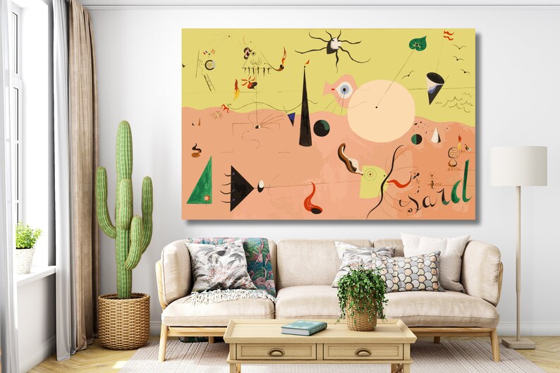 Joan Miro Catalan Landscape Canvas Print Surrealism Art - Etsy