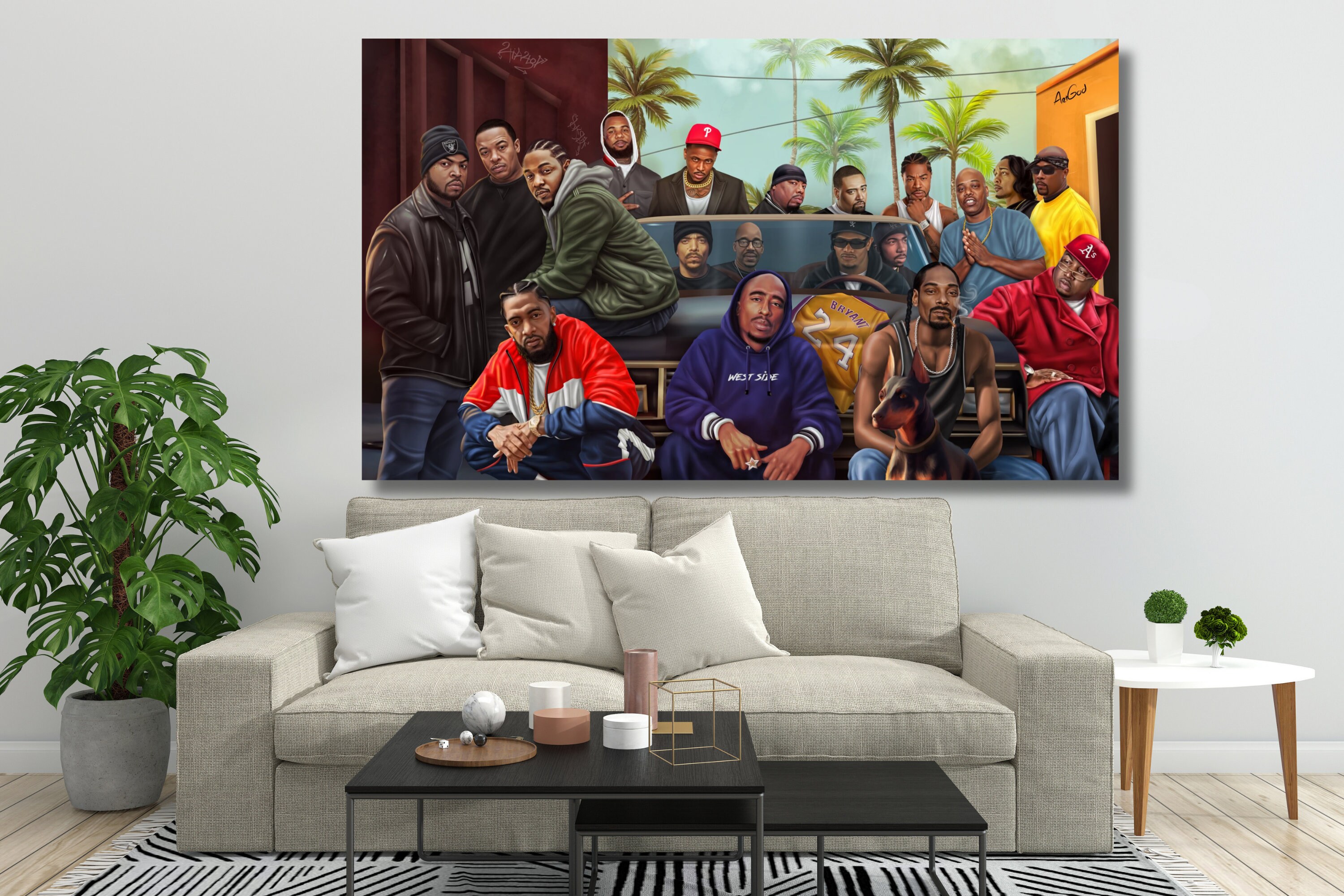Hip Hop Best Rappers Poster, All Time Rappers Canvas Wall Art, Rap ...