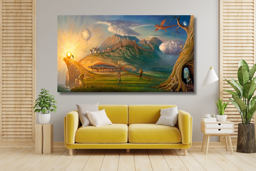 Human Way by Vladimir Kush, Canvas Poster, Vladimir Kush Painting ...