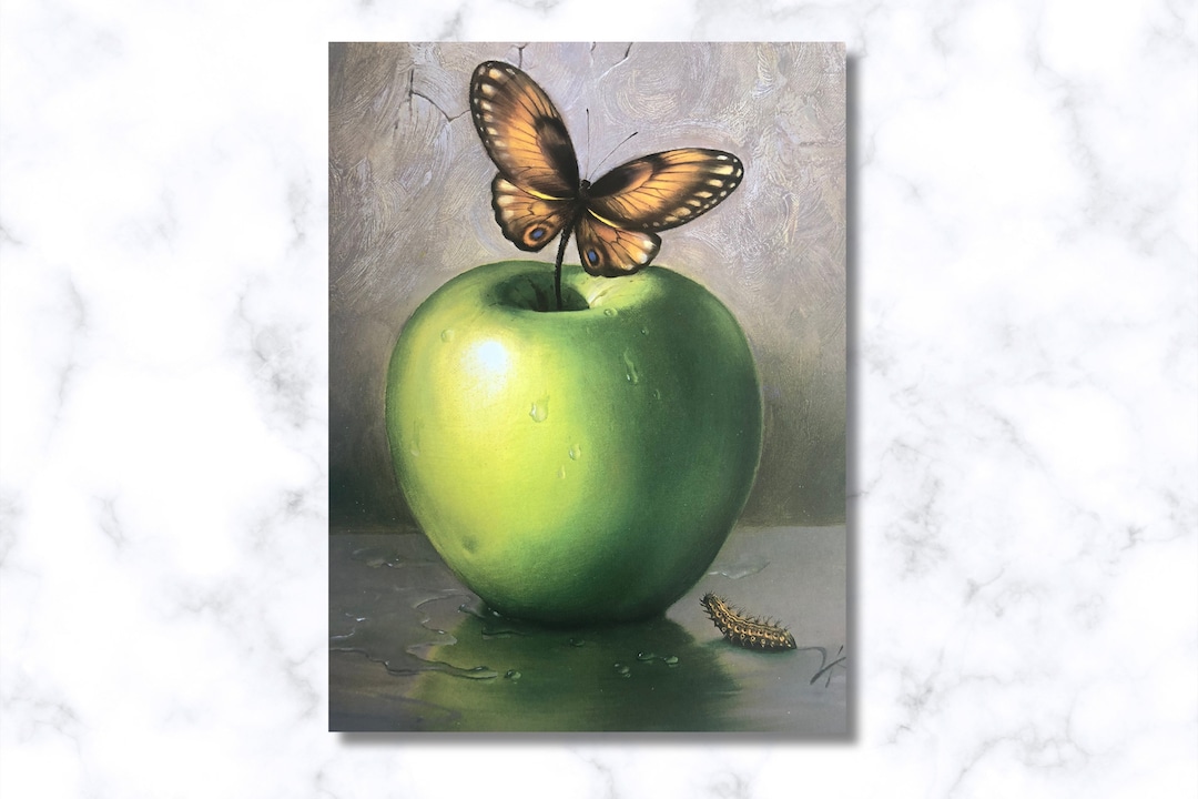 Green Apple, Vladimir Kush, Beutiful Canvas, Fresh Fruit Poster ...