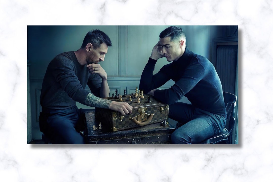 Messi Ronaldo Chess Lionel Messi Christiano Ronaldo Iconic - Etsy