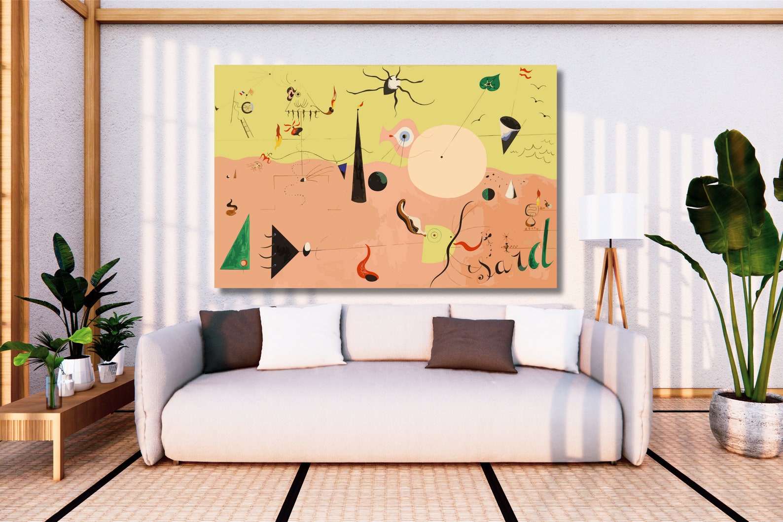 Joan Miro Catalan Landscape Canvas Print Surrealism Art - Etsy