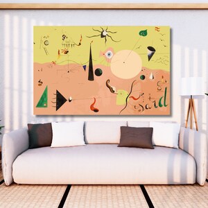 Joan Miro Catalan Landscape Canvas Print: Surrealist Modern Art - Etsy