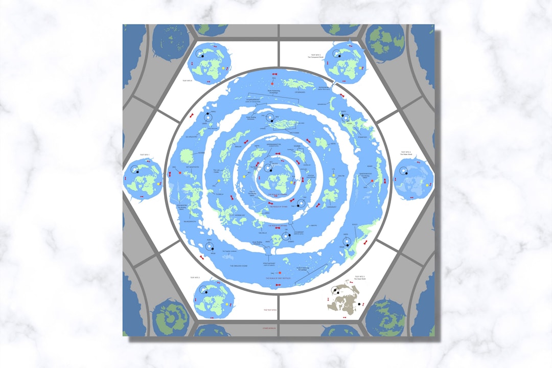 Flat Earth Map, World Map Canvas Painting, Flat Earth Poster, Square Shaped Canvas, Interesting ...