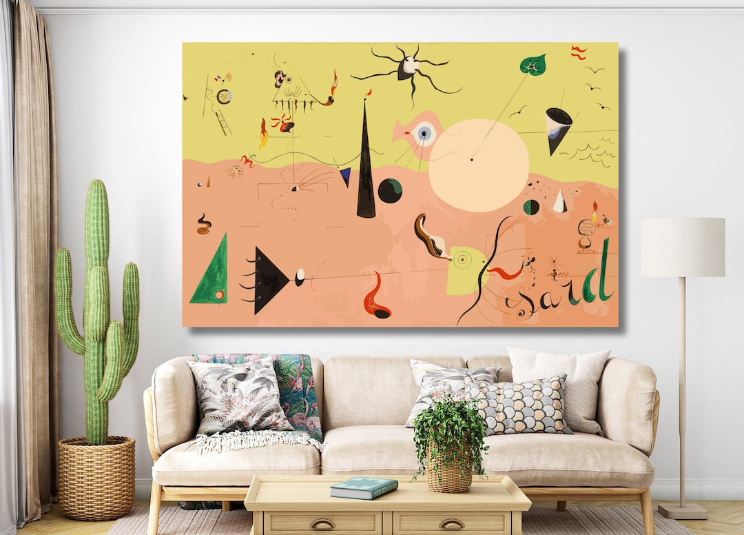 Joan Miro Catalan Landscape Canvas Print: Surrealist Modern Art - Etsy