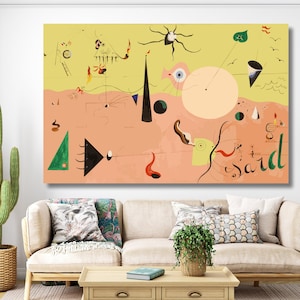 Joan Miro Catalan Landscape Canvas Print: Surrealist Modern Art - Etsy