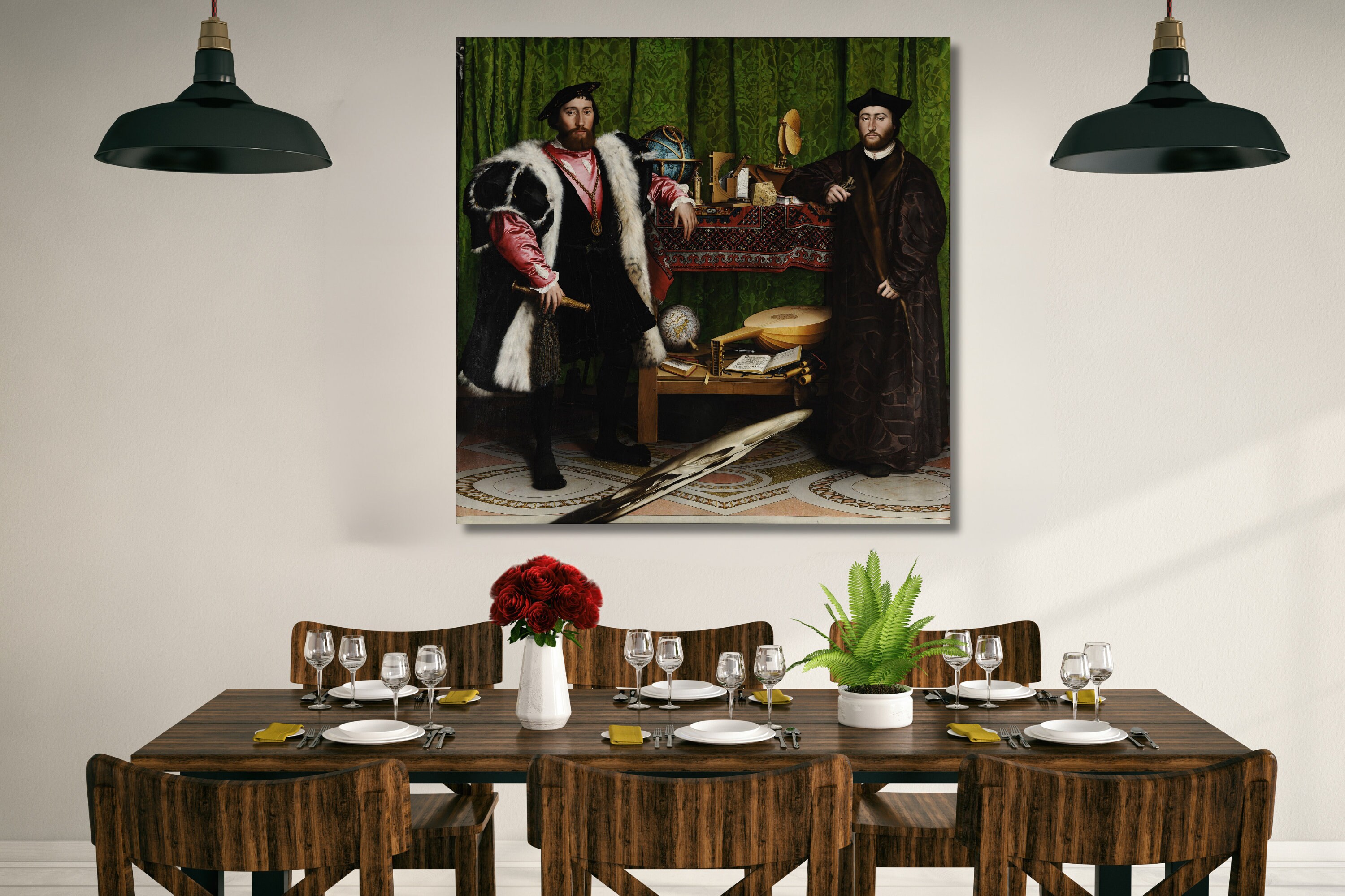 The Ambassadors, Hans Holbein the Younger, Anamorphosis Technique ...