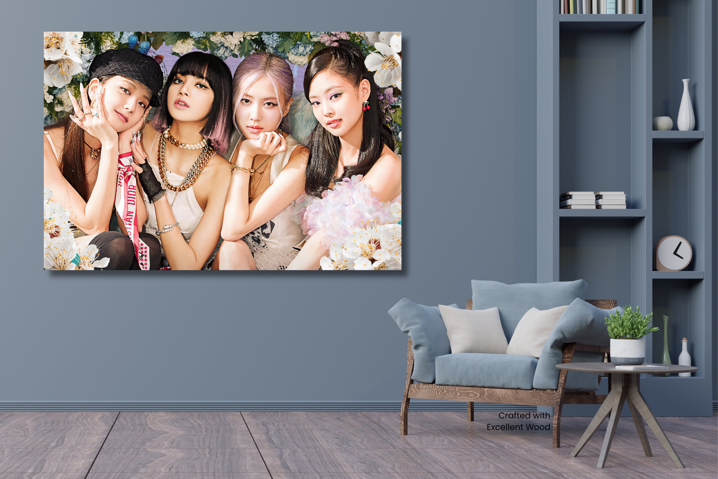 Blackpink, Kpop Girls, Canvas Wall Art, Rose, Jennie, Jisoo, Lisa, High ...