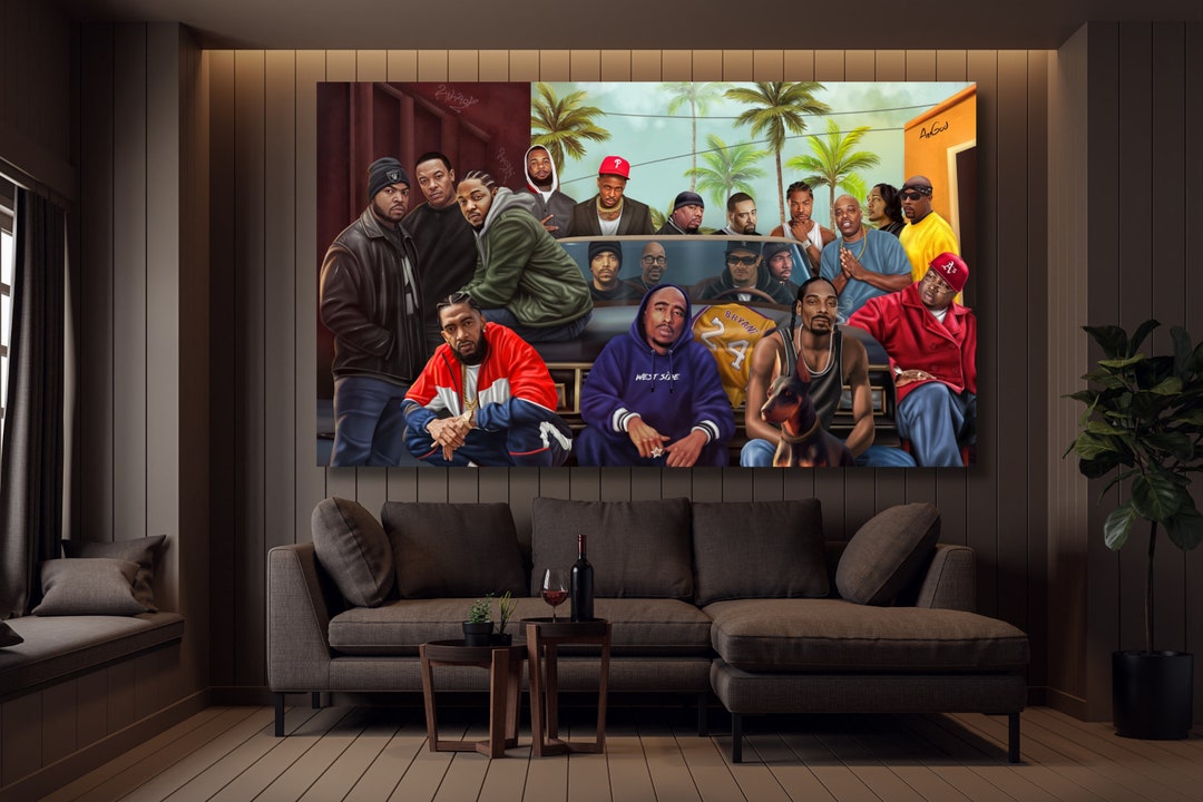 Hip Hop Best Rappers Poster, All Time Rappers Canvas Wall Art, Rap ...