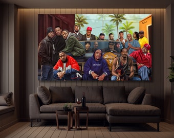 Hip-hop Legends Collage Art Print - Iconic Rap Stars Montage - Etsy