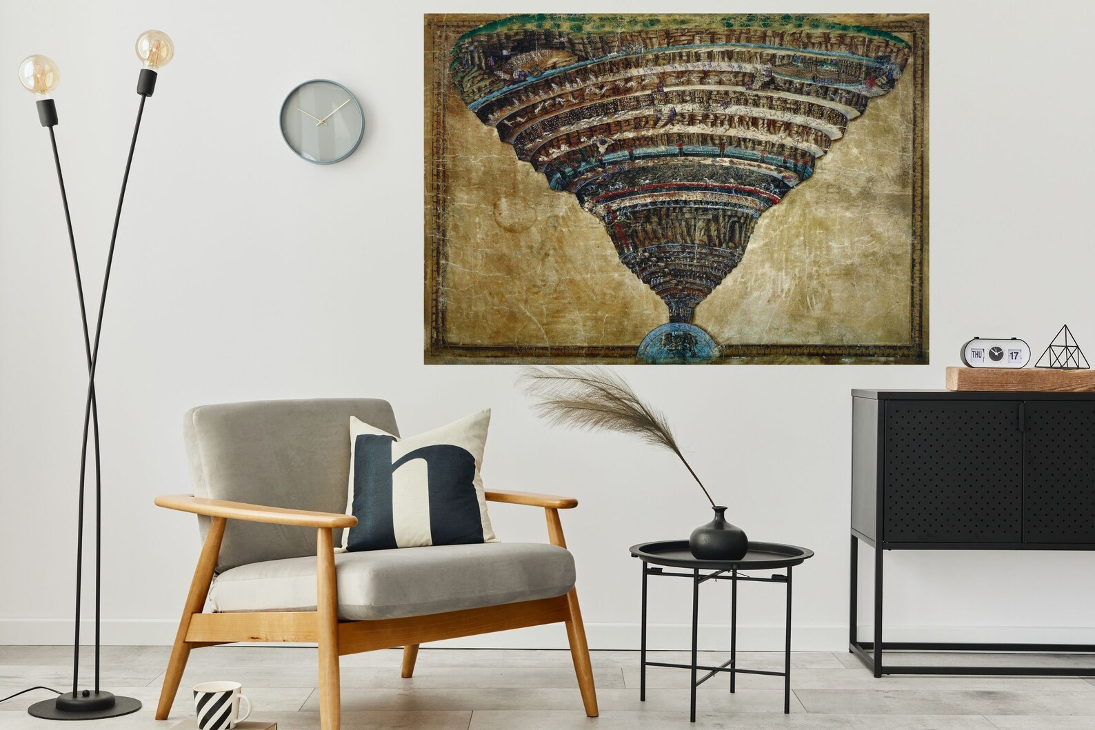 The Map of Hell Sandro Botticelli Dante the Divine Comedy Illustration ...