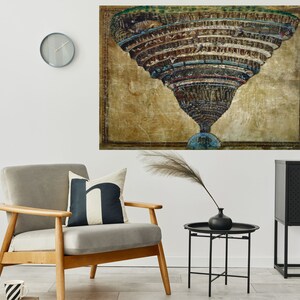 The Map of Hell Sandro Botticelli Dante the Divine Comedy Illustration ...