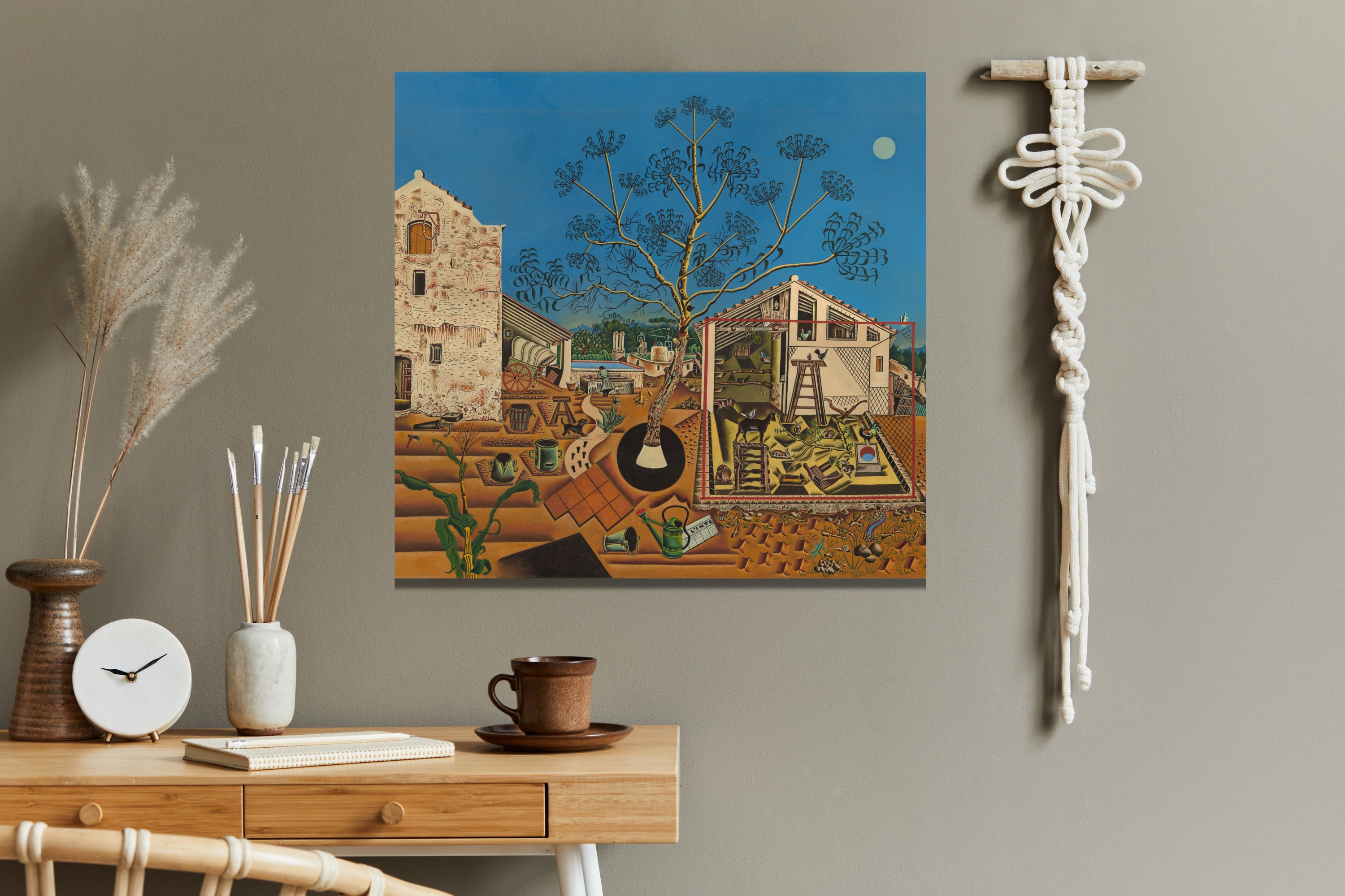 Joan Miró the Farm Canvas Print, Miro Artwork, Canvas Poster & Ready to ...