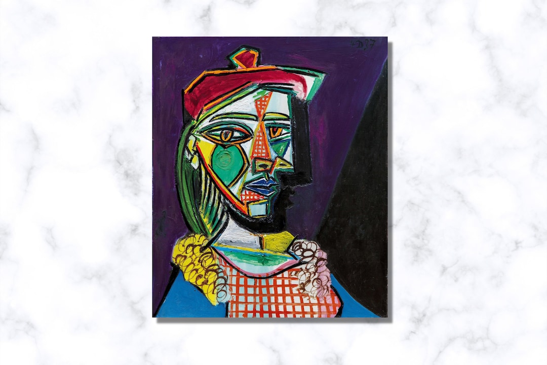 Portrait De Femme Au Beret, Pablo Picasso Poster, Portrait of Woman ...