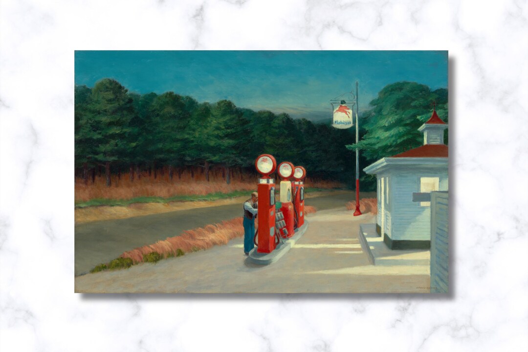 Gas by Edward Hopper, Printable Wall Art Decor, Classic Fine Art Poster ...
