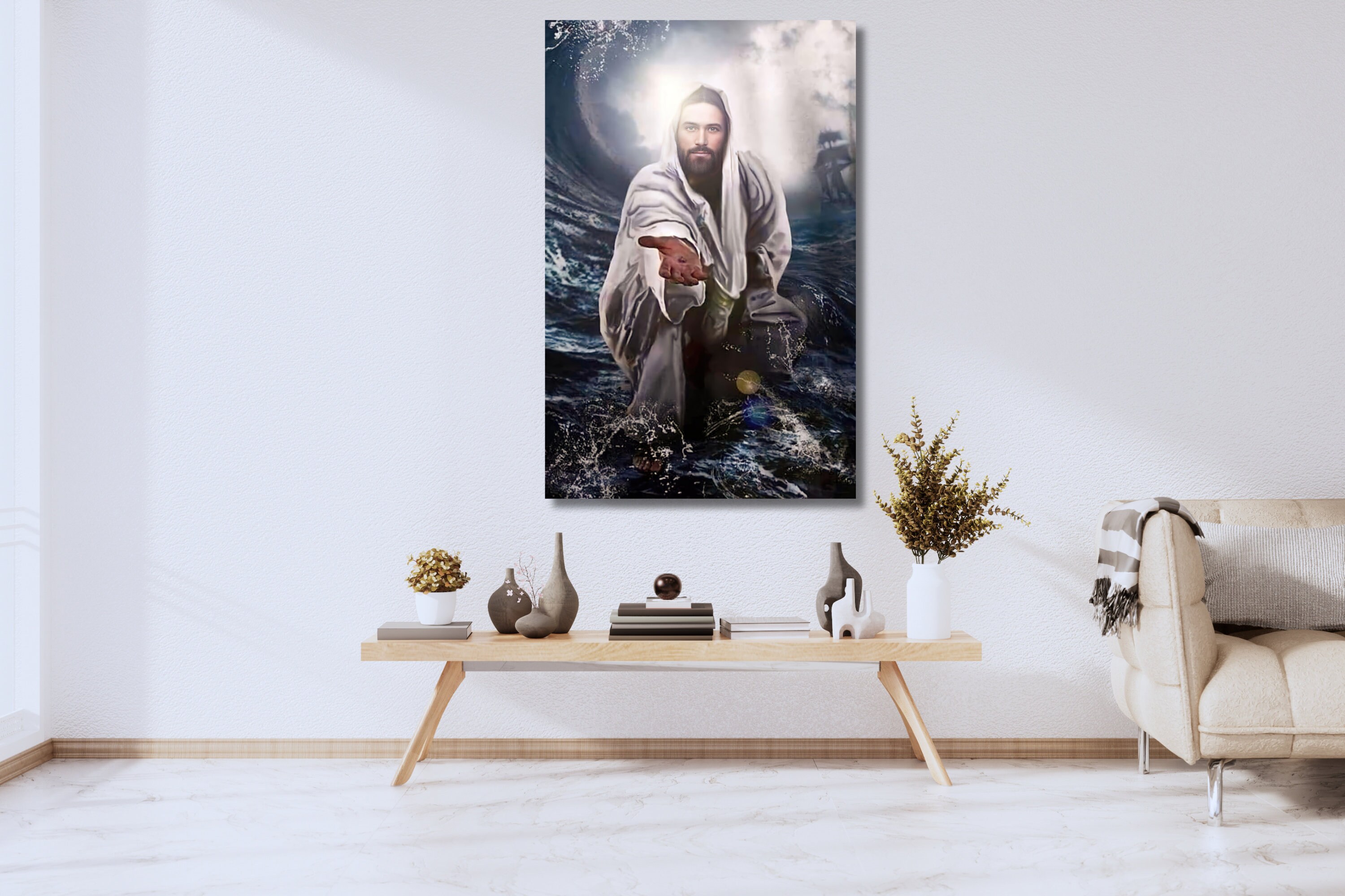 Christian Wall Art, Jesus Give Me Hand, Come Follow Me, Home Wall Decor ...